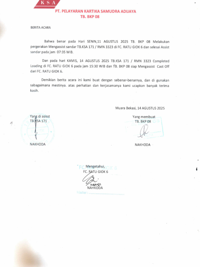 Berita Acara Assist | PDF