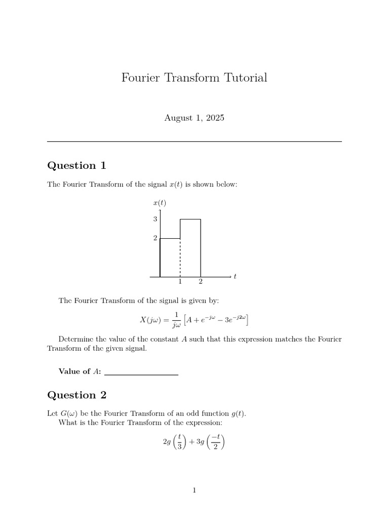 Fourier Transform Concepts Explained | PDF | Fourier Analysis | Applied ...