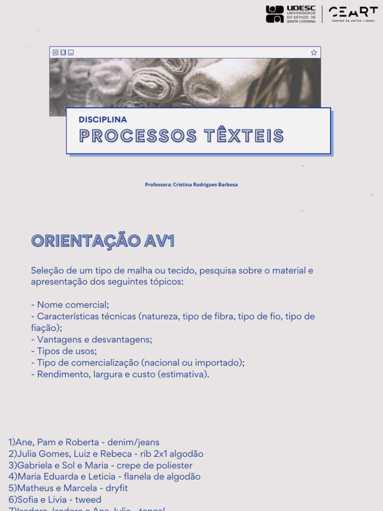 Processos Têxteis Aula Sobre Malharia Retilínea | PDF | Têxteis | Tecelagem