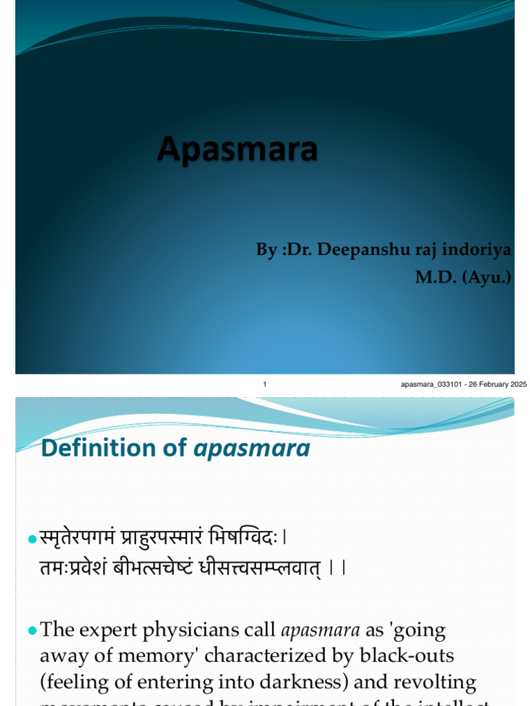 Understanding Apasmara Seizures | PDF | Epilepsy | Medical Specialties
