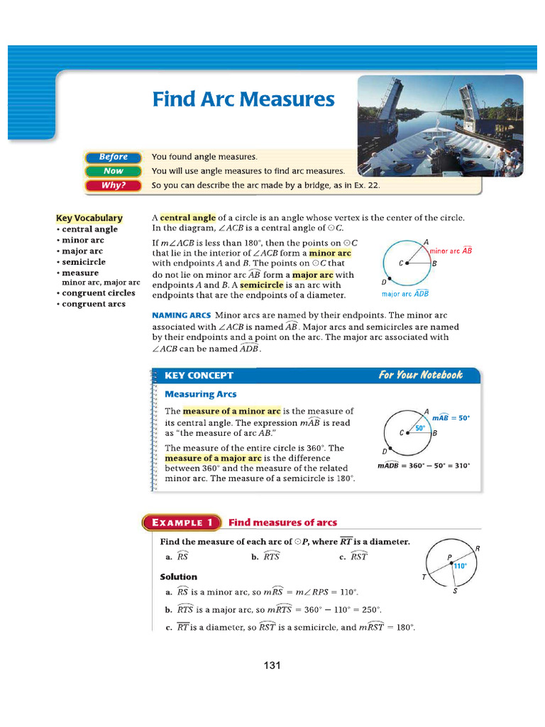 Lesson (3) Find Arc Measure | PDF