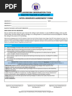 COT Observation Notes Form 2025-2026 | PDF