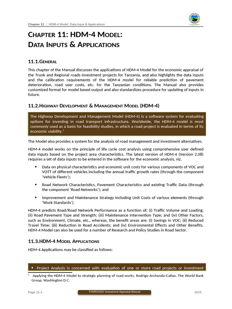 HDM-4 Software: Data Input Guide | PDF | Road | Real Estate Appraisal