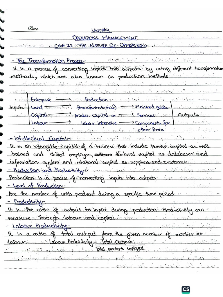 Business As Unit 4 Operations Management | PDF