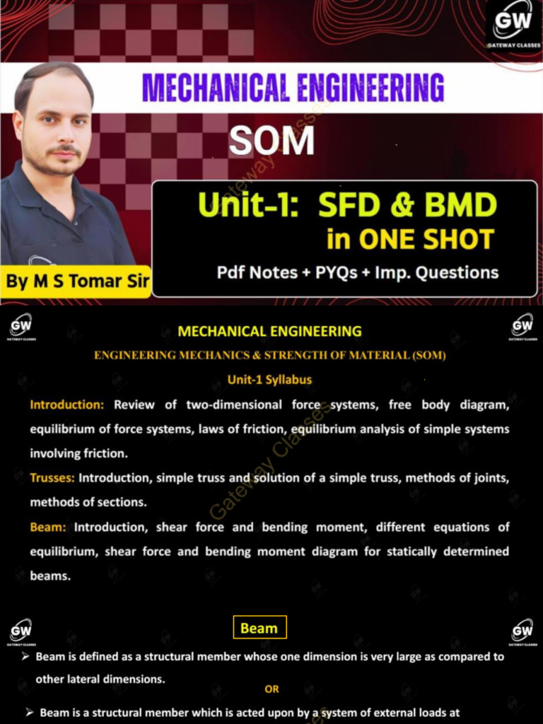 SOM U-1 SFD and BMD ONE SHOT Notes | PDF