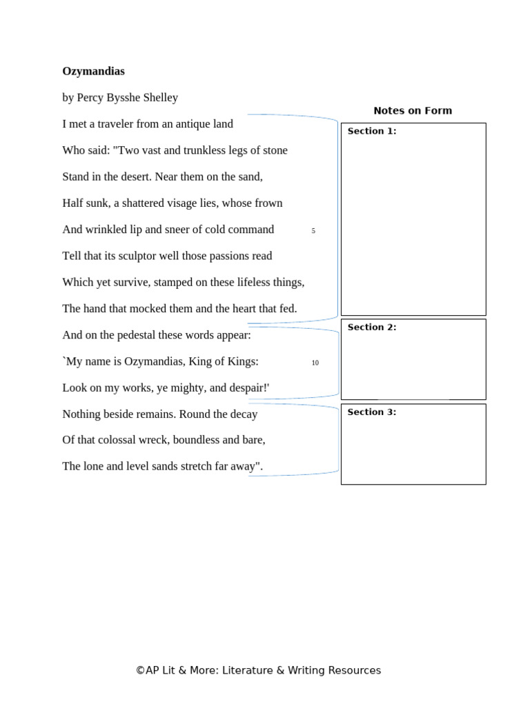 Ozymandias Poem | PDF