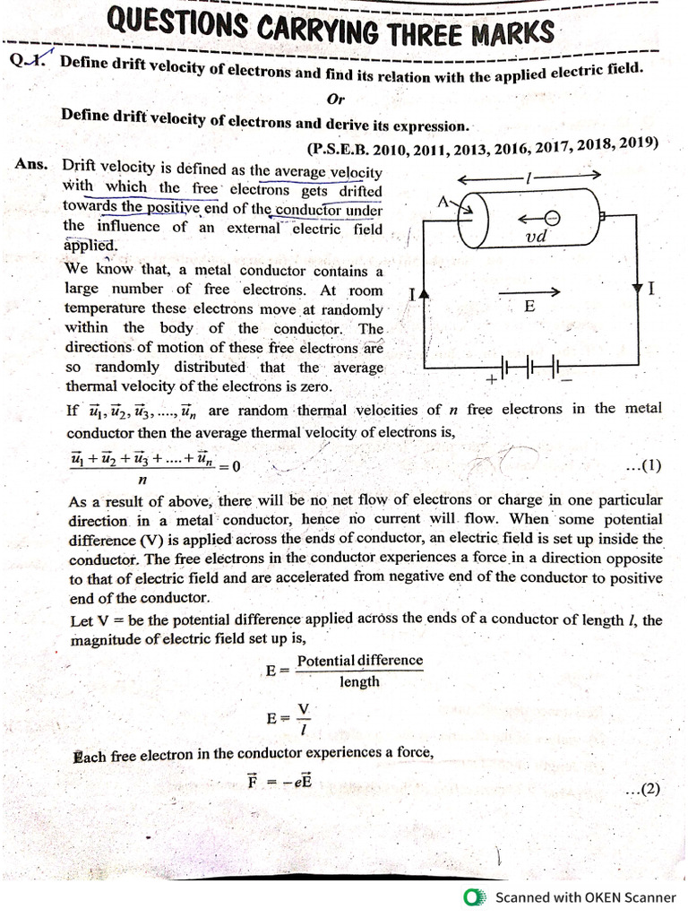UNIT-2 Current Electricity | PDF