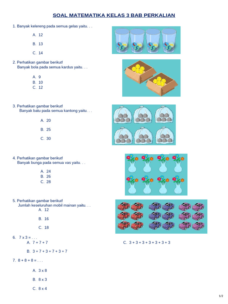 Soal Perkalian Kelas 3 SD | PDF