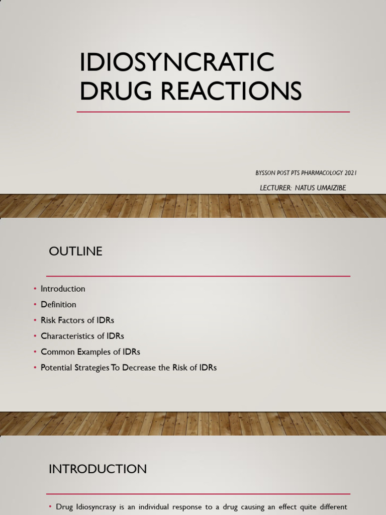 Idiosyncratic Drug Reactions-1 | PDF | Clozapine | Medical Treatments