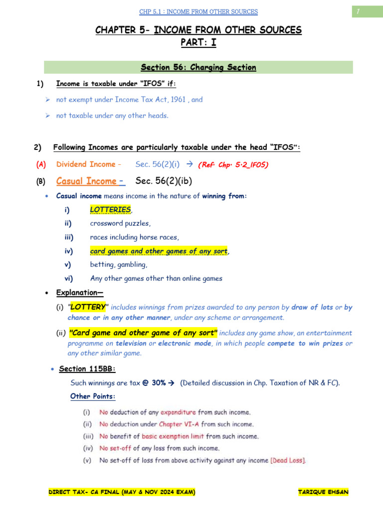 Chp 5_IFOS_Self Study Notes & Que. Bank_Complete | PDF | Dividend | Expense