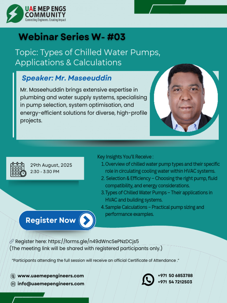 Types of Chilled Water Pumps, Applications & Sample Calculations | PDF