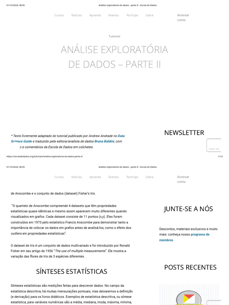 Análise Exploratória de Dados II | PDF | Variação | Análise estatística