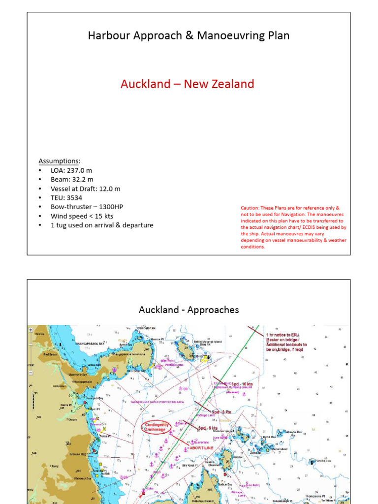 Auckland Harbour Maneuvering Guide | PDF | Shipping | Ships