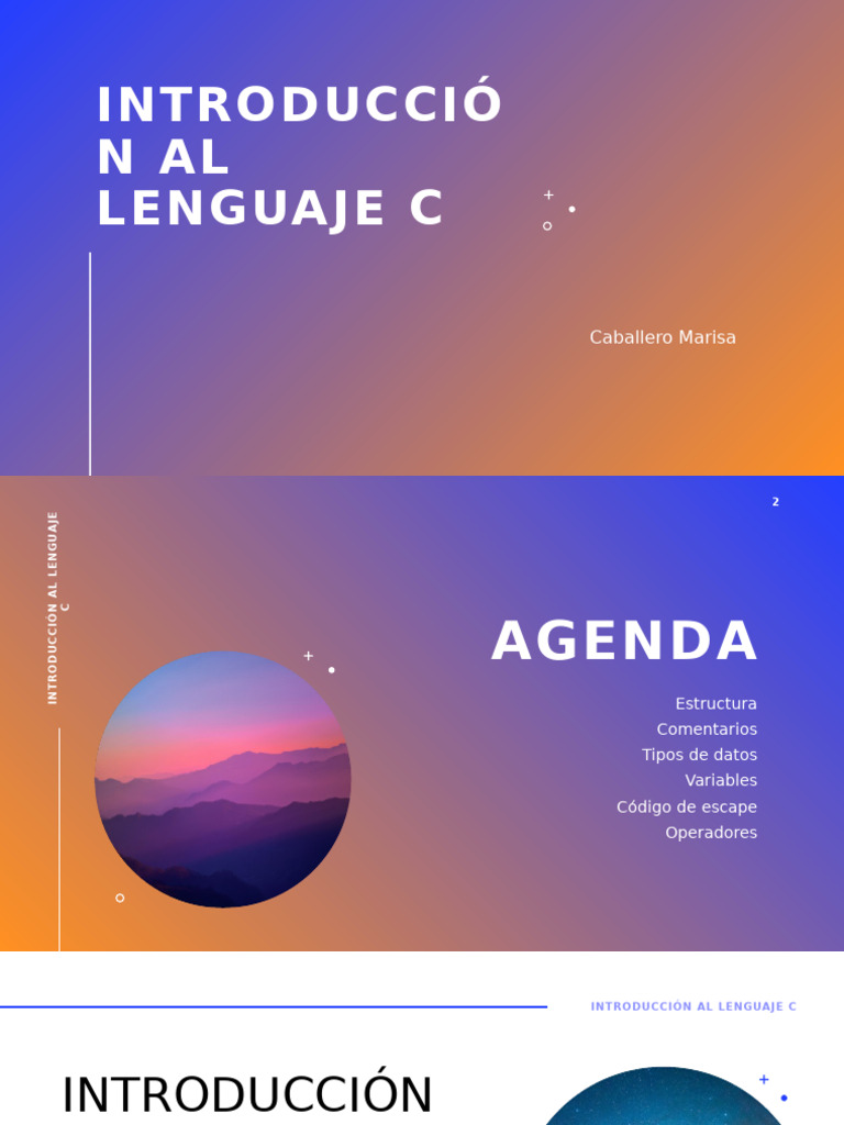 Introducción Al LENGUAJE C | PDF | Lenguaje de programación | Tipo de datos