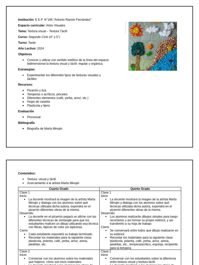 Texturas Visuales y Táctiles en Artes | PDF | Las artes