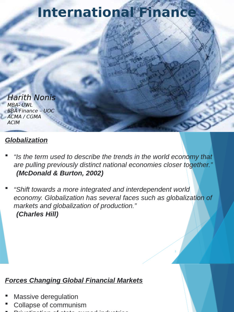 International Finance and Globalization Insights | PDF | Floating ...