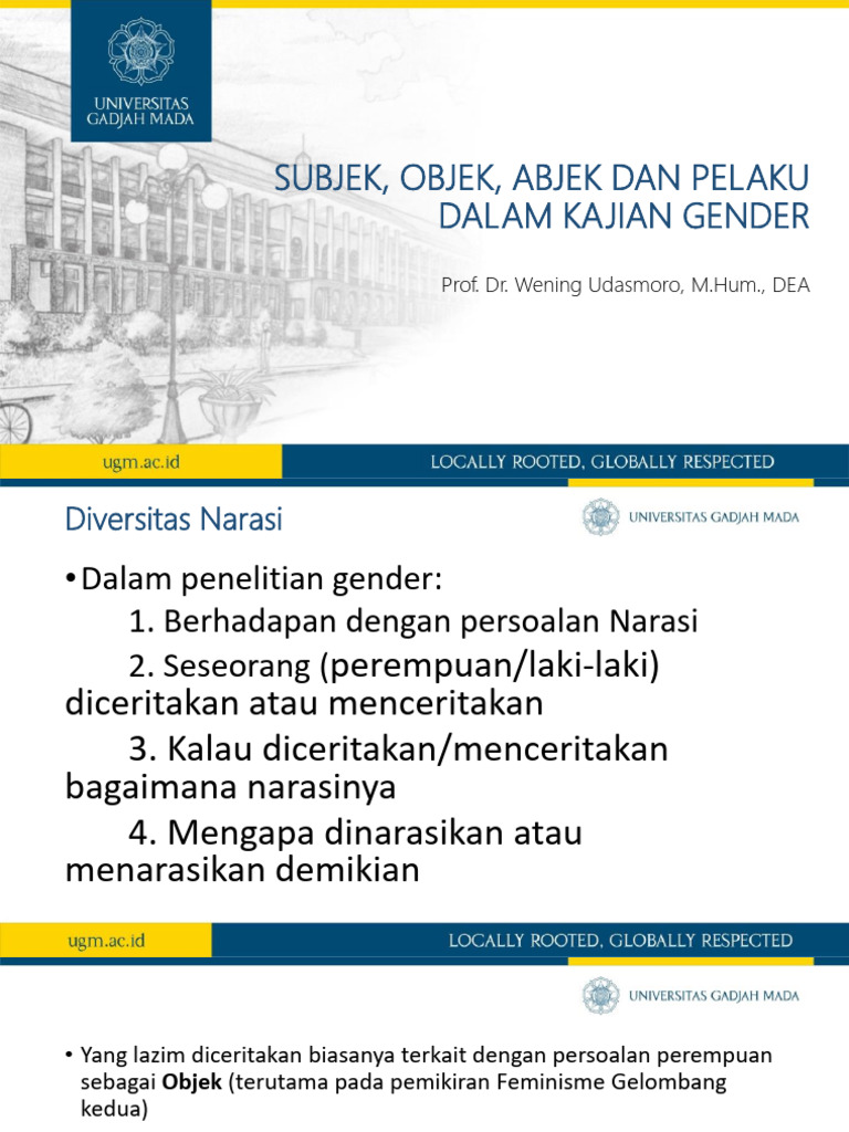 Subjek, Objek, Abjek, Dan Pelaku Dalam Kajian Gender | PDF