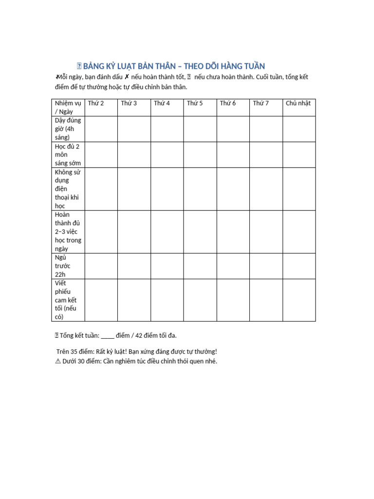 Bang Ky Luat Ban Than | PDF