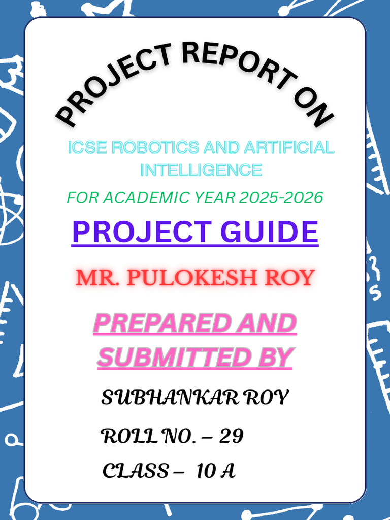 Science Project Assessment Cover Page in Blue Yellow Cute Fun Style | PDF