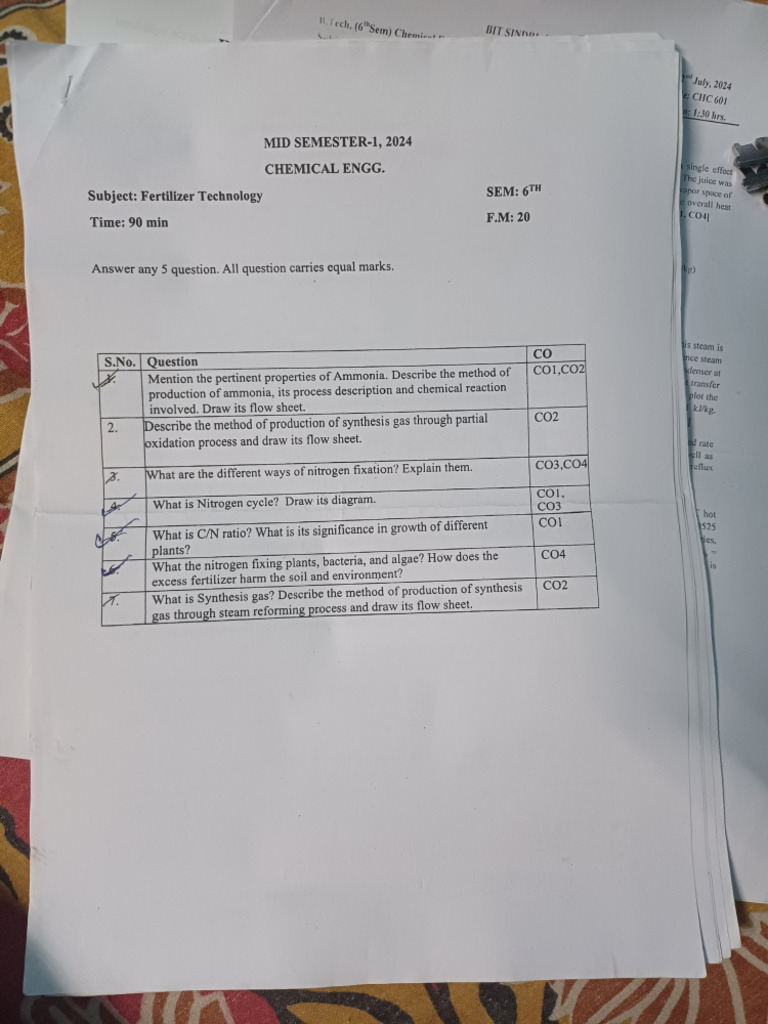 6th Mid Sem 1 - 2k21 | PDF