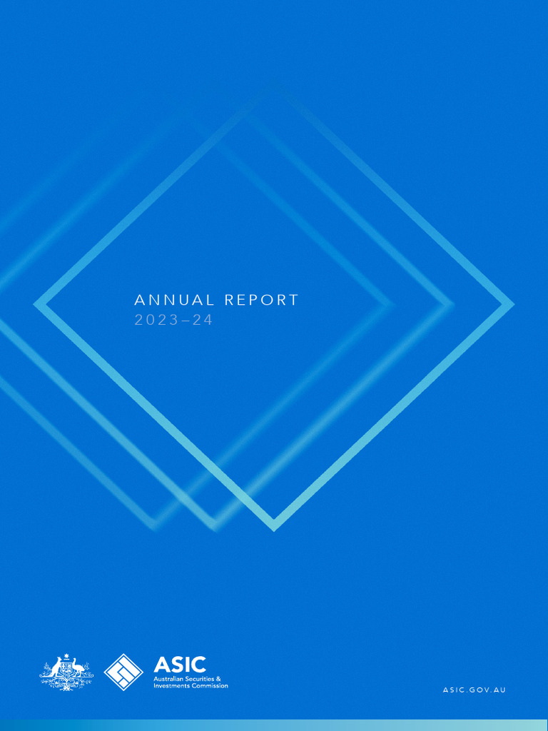 Asic Annual Report 2023 24 Full | PDF | Regulatory Compliance | Governance