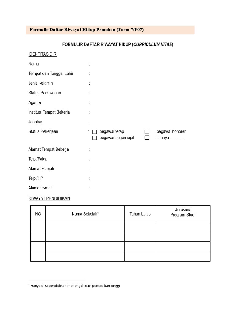 Form Portofolio Untuk RPL Perolehan SKS | PDF
