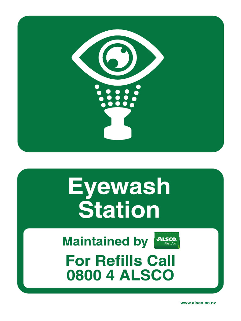 A4 Eyewash Station Maintained by | PDF