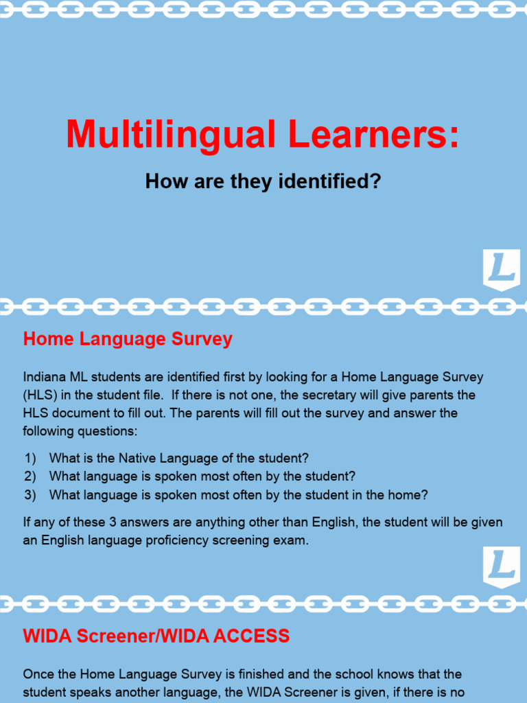 Identifying, Testing, and Accommodating MLs | PDF | English Language ...