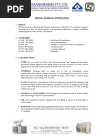 5MVA Transformer Data Sheet | PDF | Transformer | Manufactured Goods