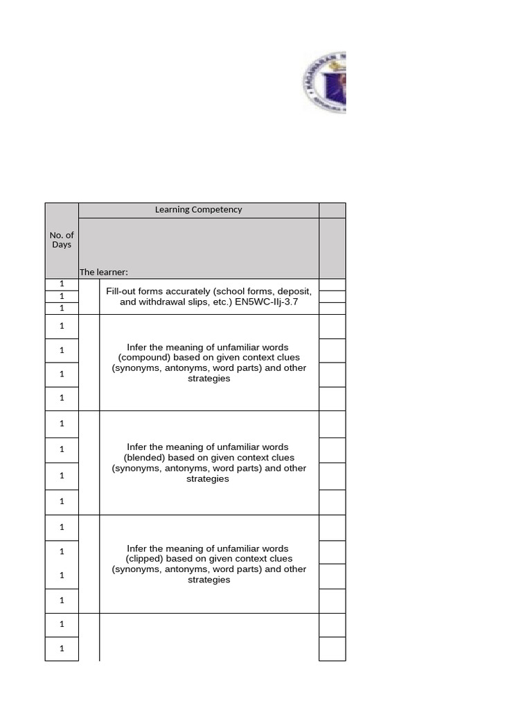 First Quarter English 5 Test Specs | PDF | Narrative | Nonverbal ...
