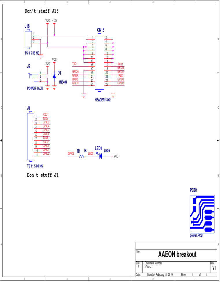 AAEON Breakout PCB Schematic Overview | PDF