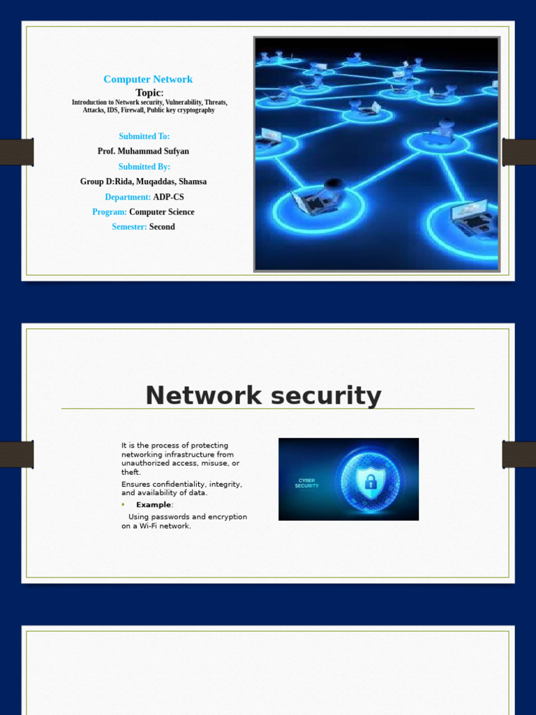 Network Security Presentation | PDF | Firewall (Computing) | Security