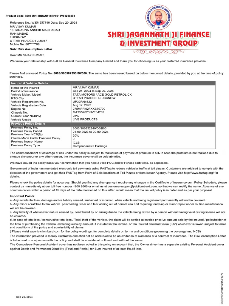 Policy - PDF 20250814 130854 0000 | PDF | Insurance | Pro Rata