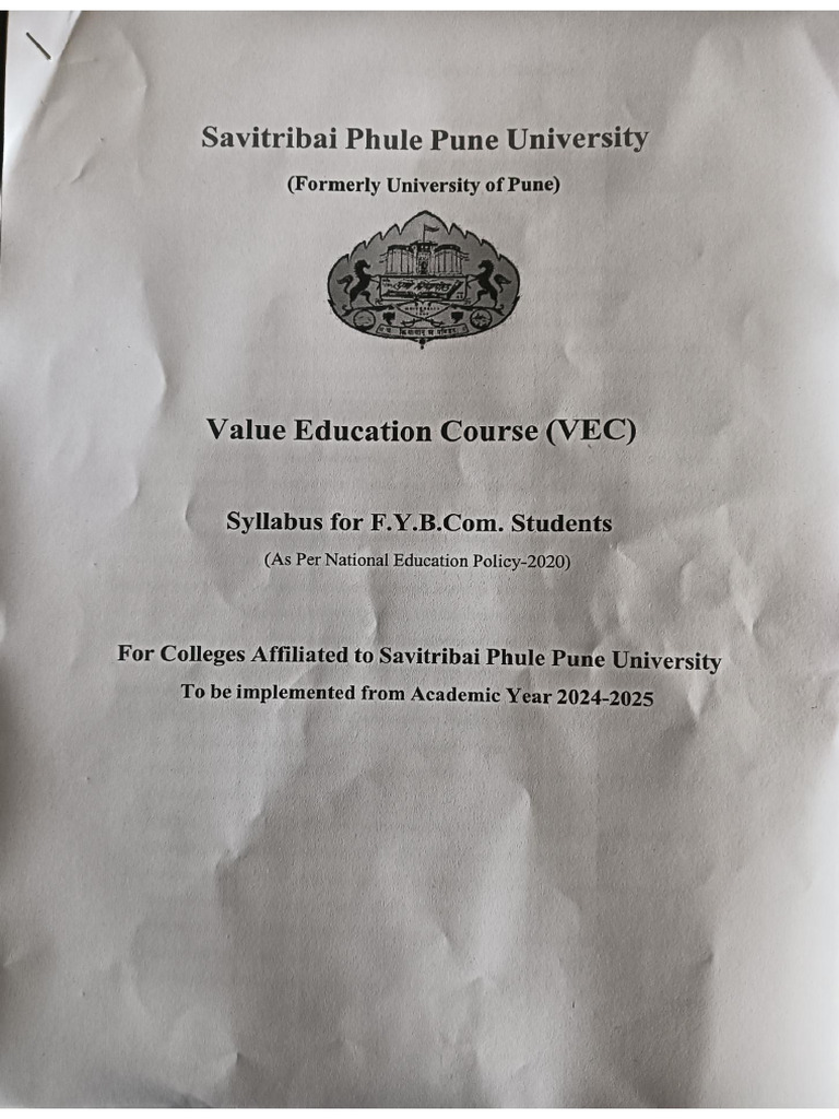 EVS Syllabus | PDF