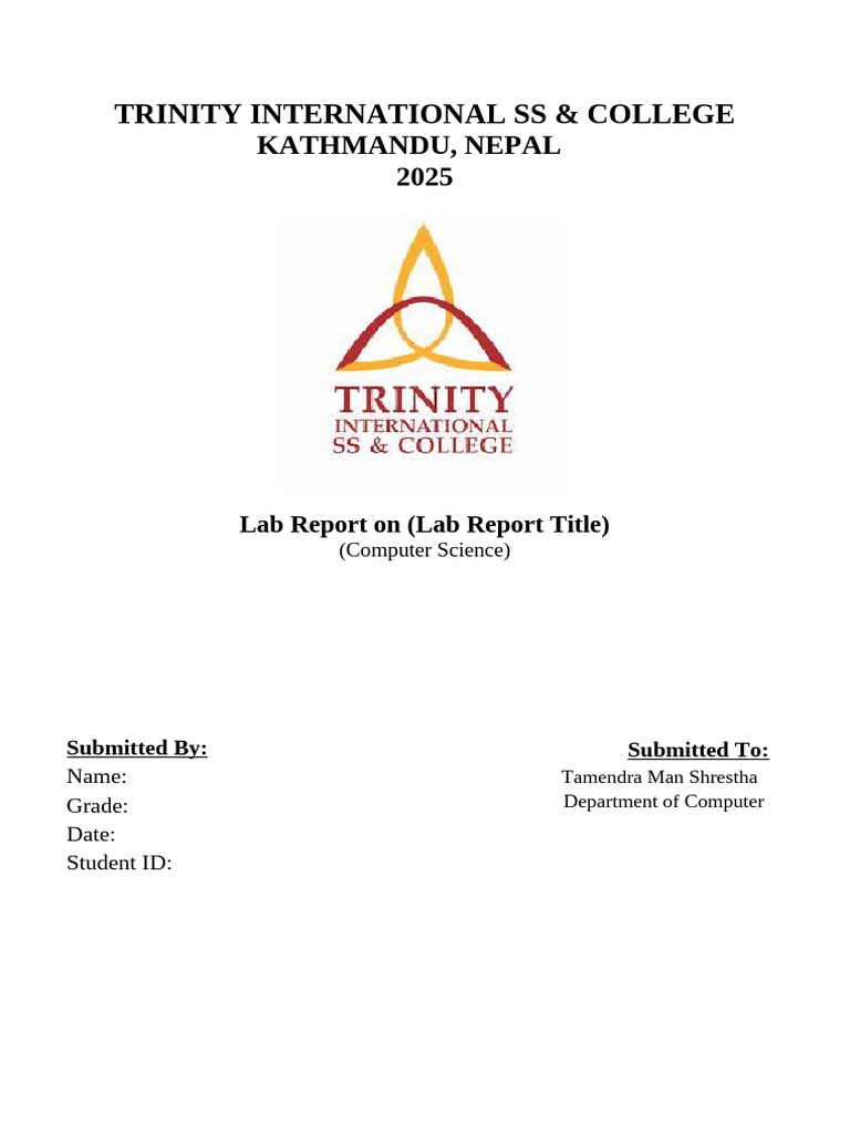 Lab Report: Computer Science 2025 | PDF