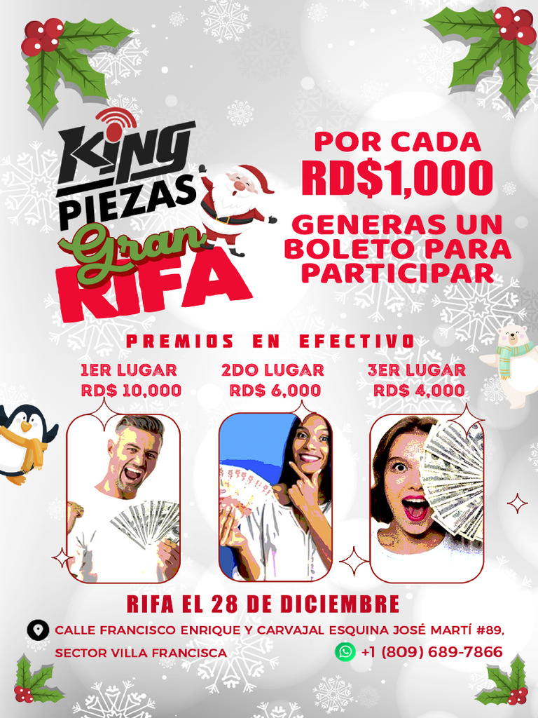 Flyer de Rifa Kin Un Cuarto de Hoja | PDF