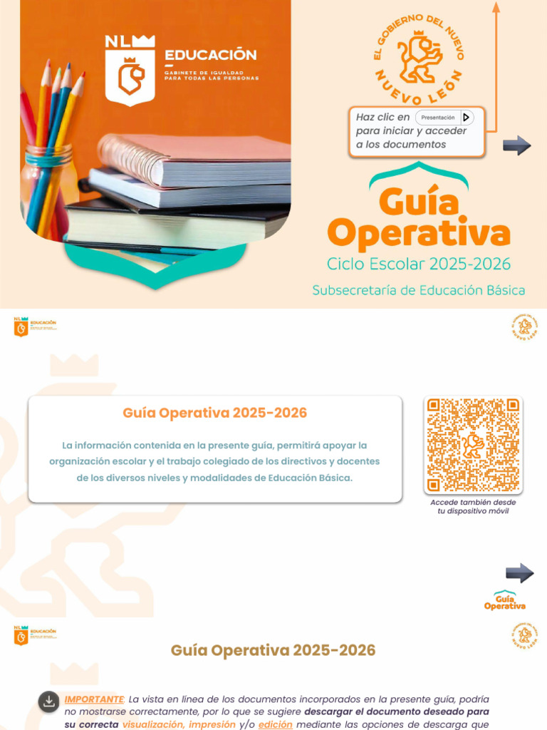 Guía Operativa 2025-2026 Educación | PDF | Educación de la primera ...
