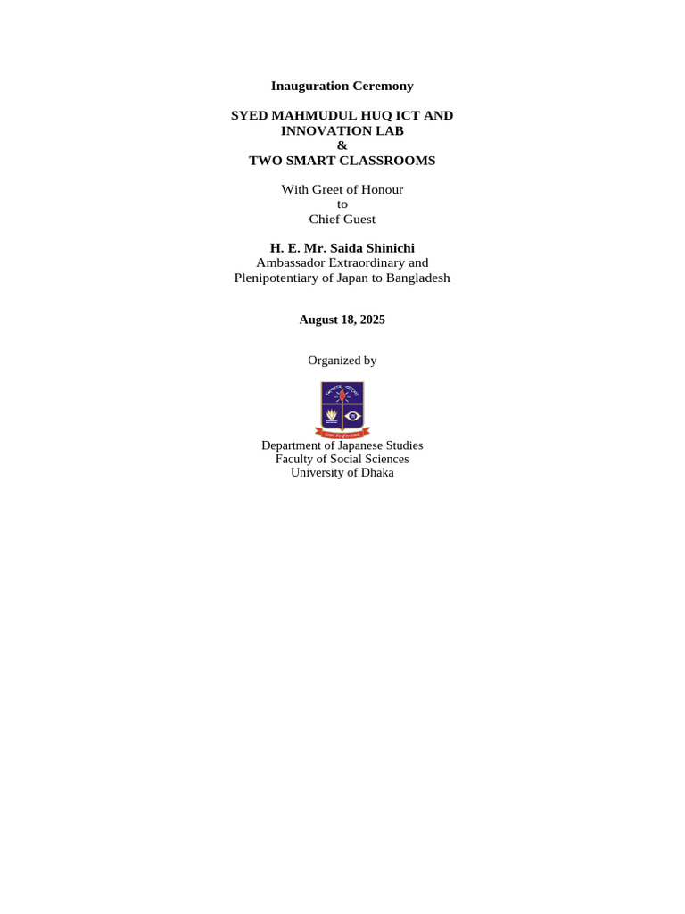 Chief Guest Crest for Inauguration | PDF