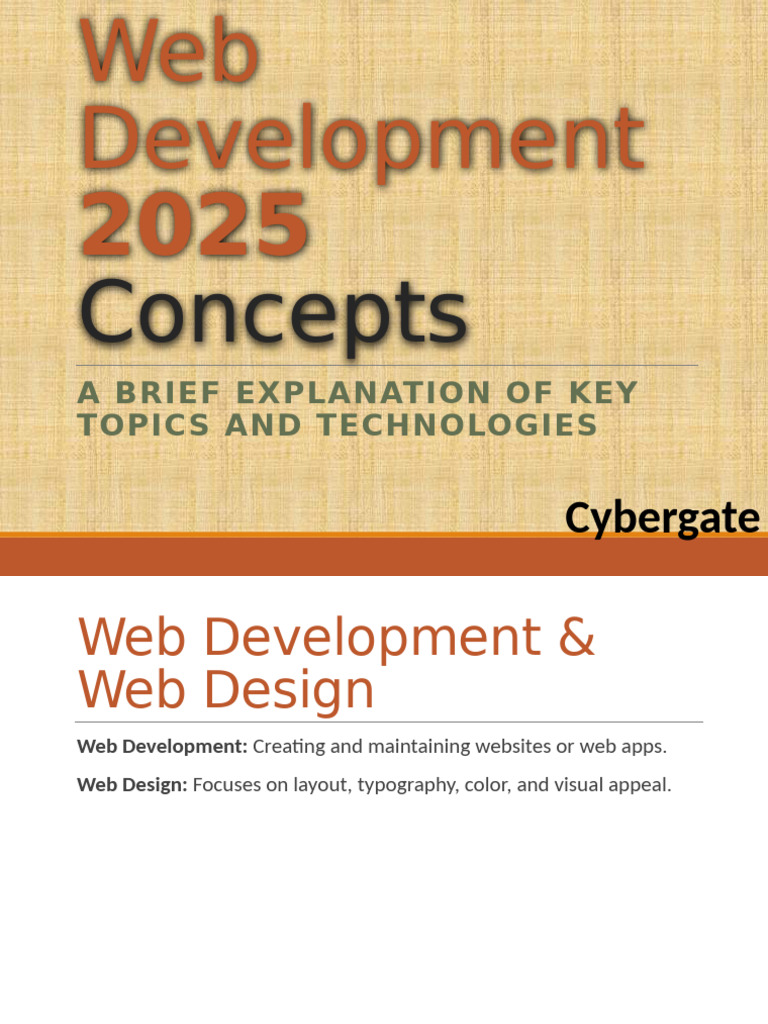 Web Development Overview Presentation | PDF | World Wide Web | Internet ...