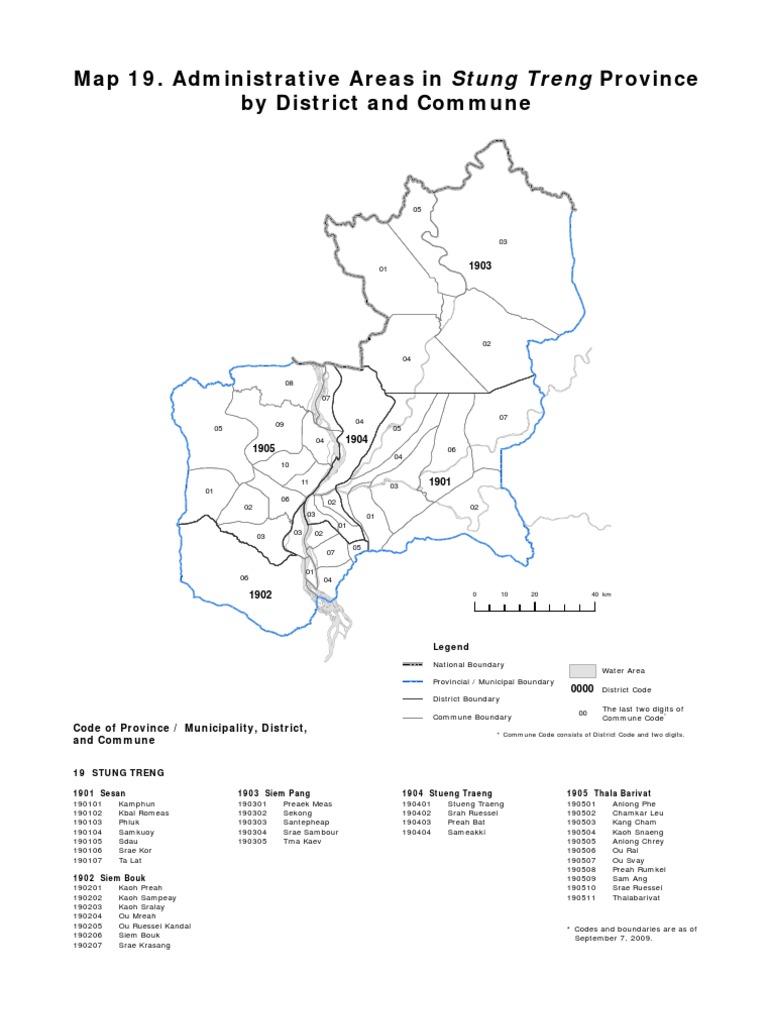 Stung Treng Province District Map | PDF | Sports & Recreation | Travel
