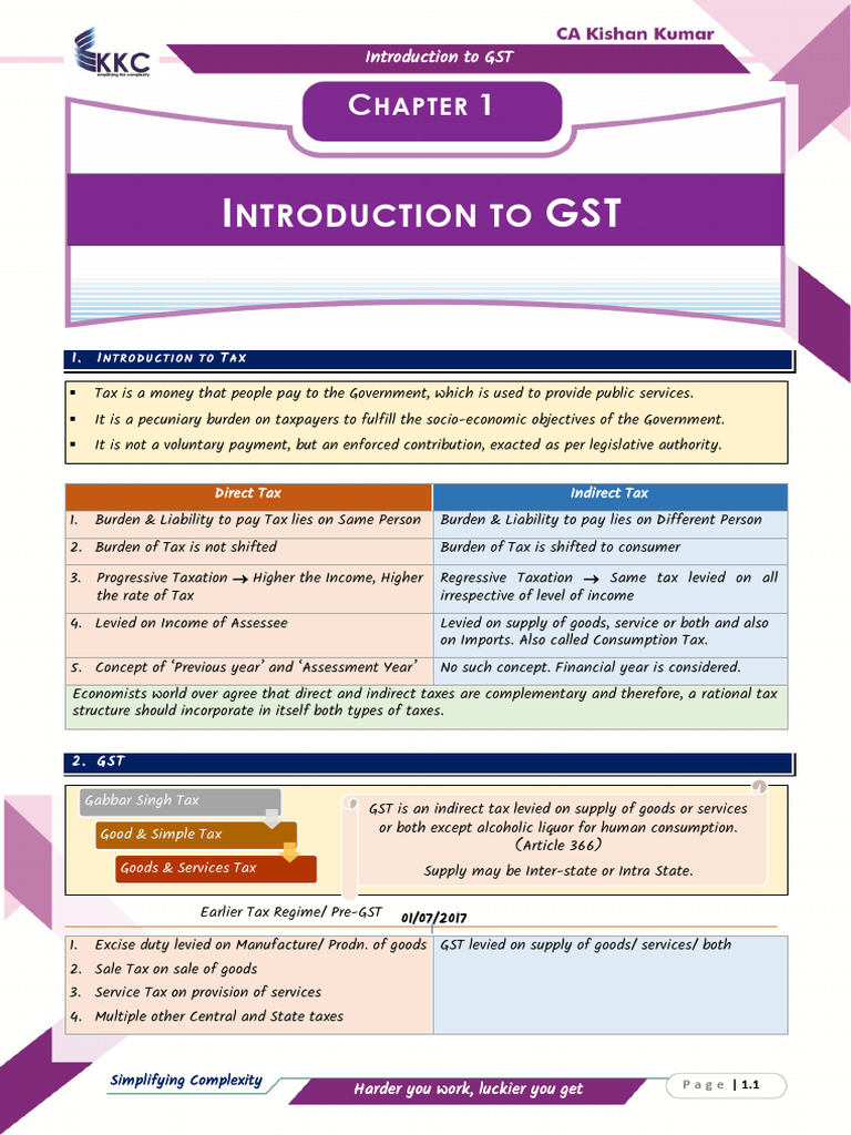 Understanding Goods and Services Tax (GST) | PDF | Taxes | Value Added Tax