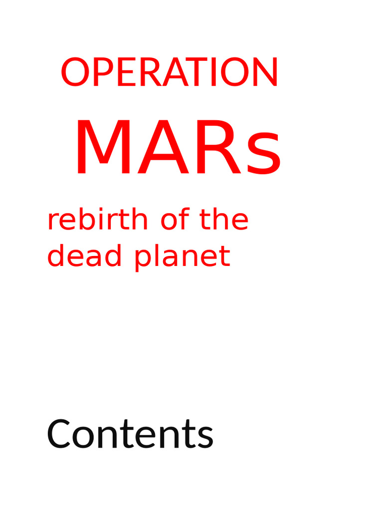 Opeation Mars Part 1 | PDF | Extraterrestrial Life | Mars