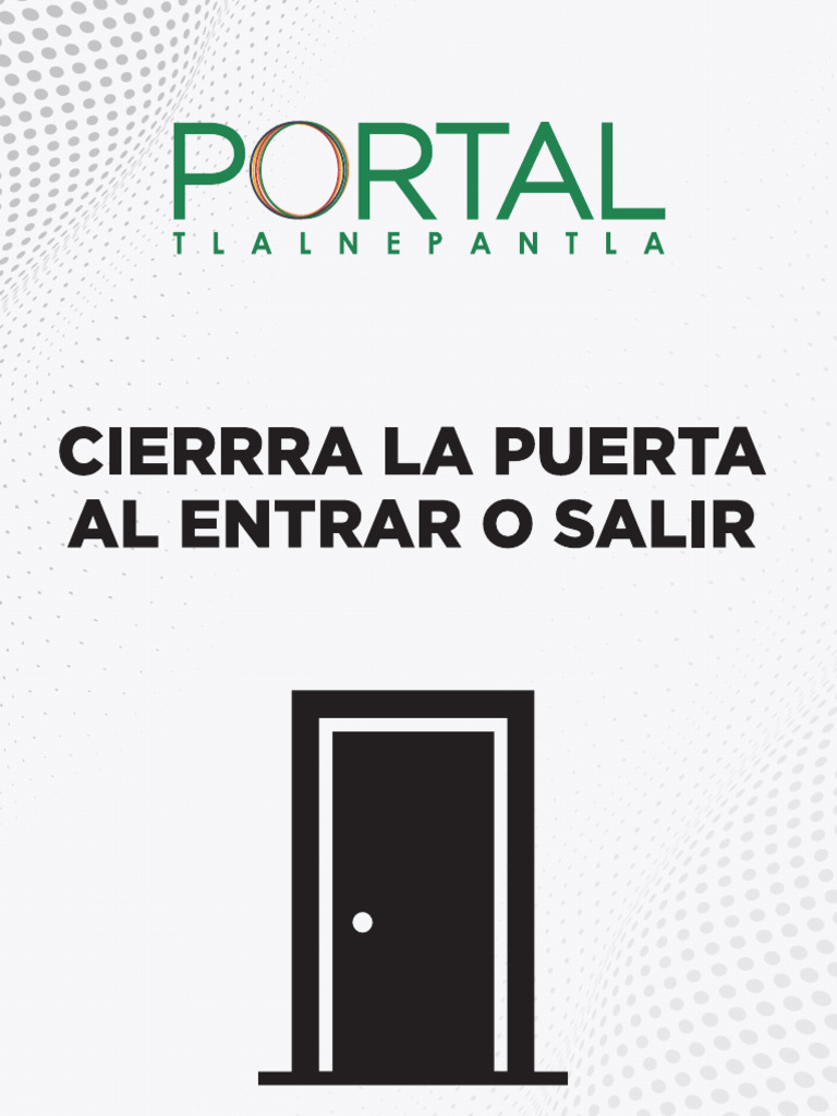 Anuncia Cerrar Puerta, Tamaño Carta Imp | PDF