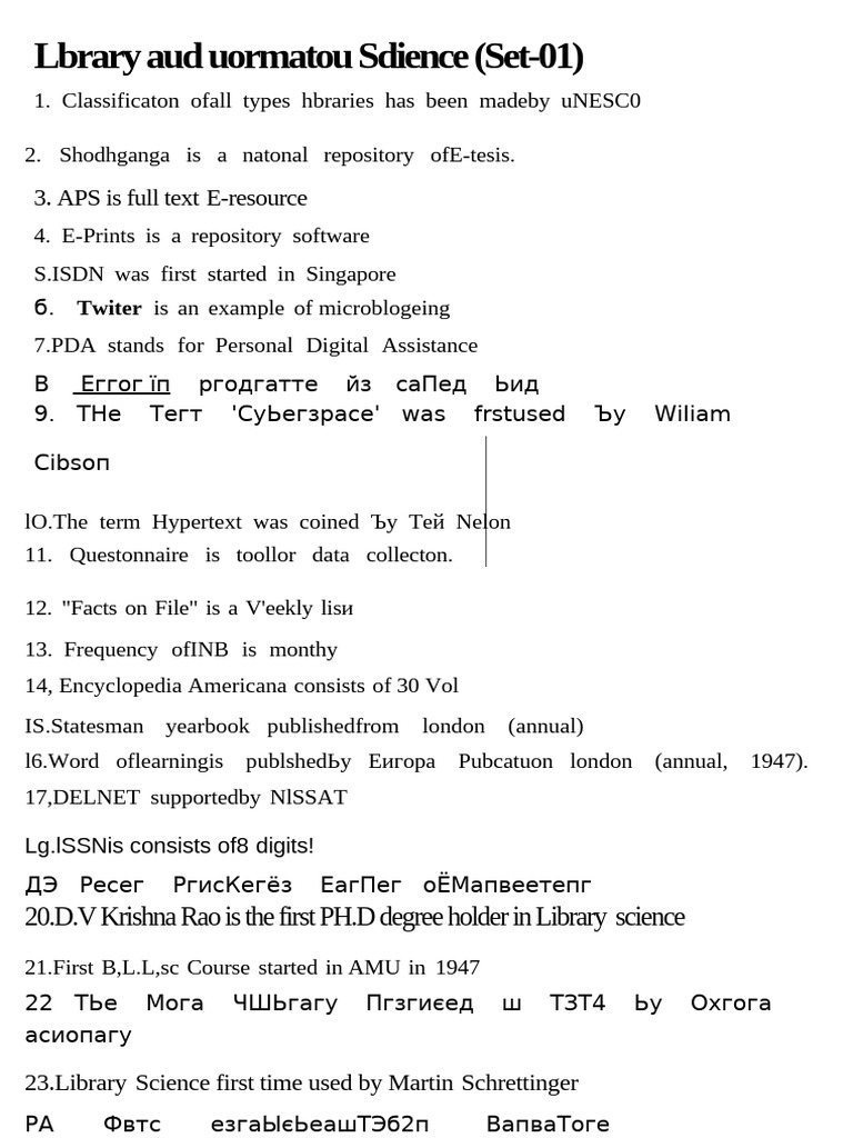 LIS World One Line Bits Convert to Word | PDF | Books | Libraries