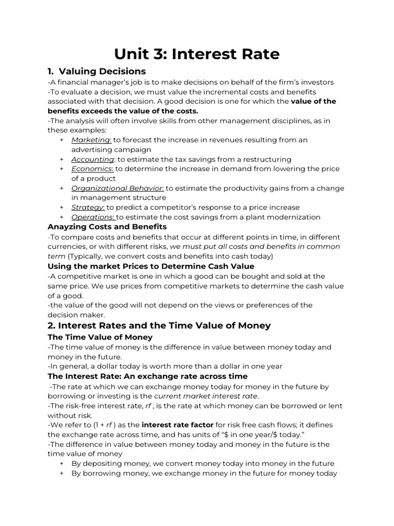 Principle of Finanace U3 | PDF | Net Present Value | Present Value