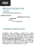 ATM System Problem Statements | PDF