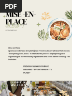 Mise en Place List Template Guide | PDF | Cooking | Cuisine