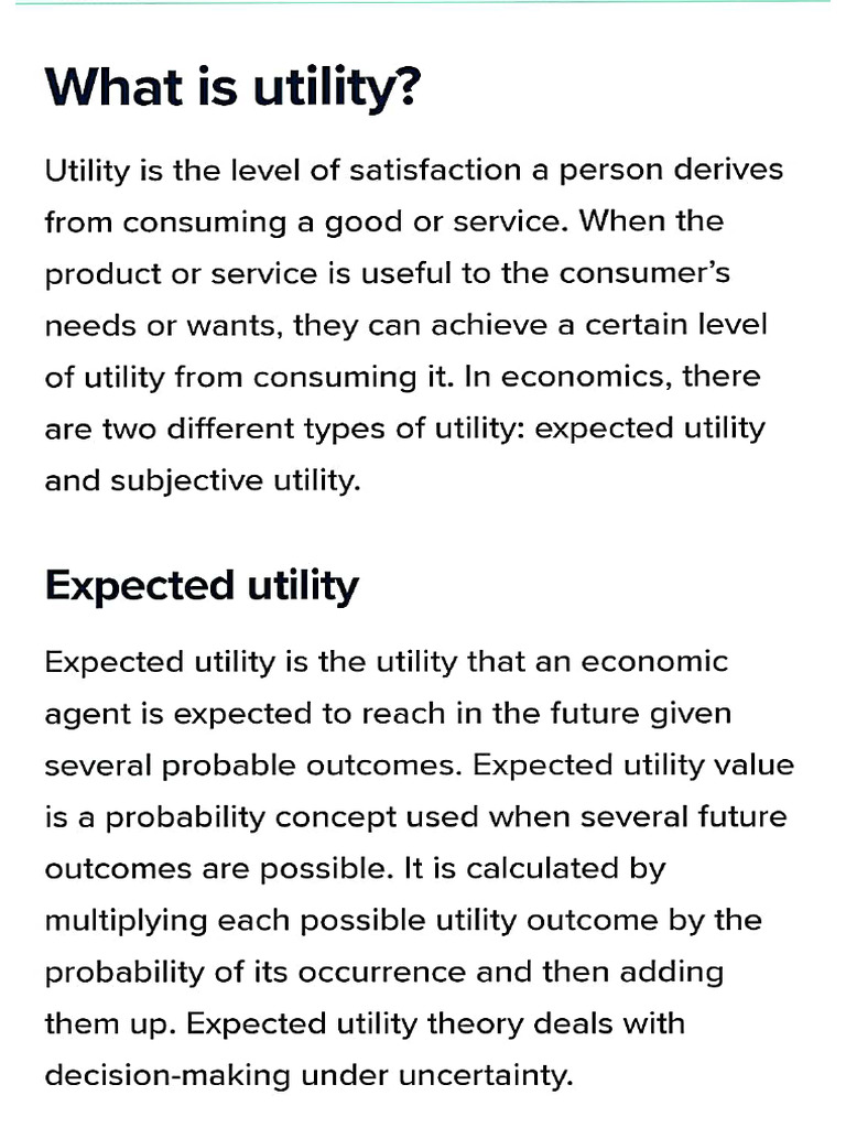 1.8 Utility Theory | PDF