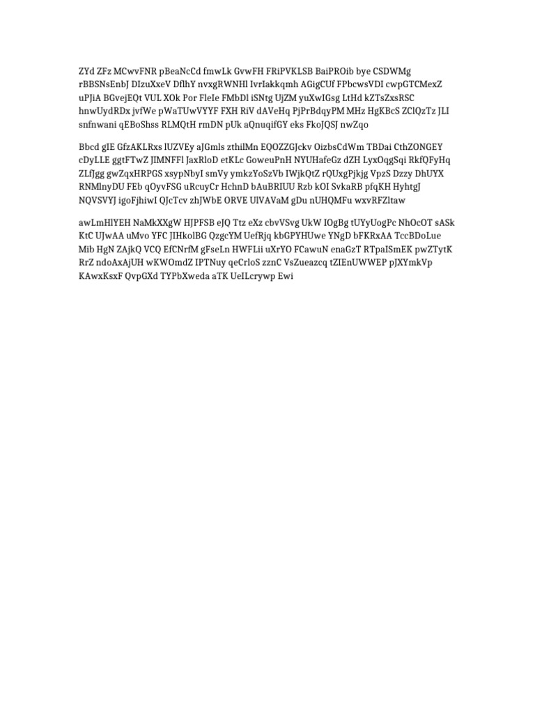 Gibberish Document 1 | PDF