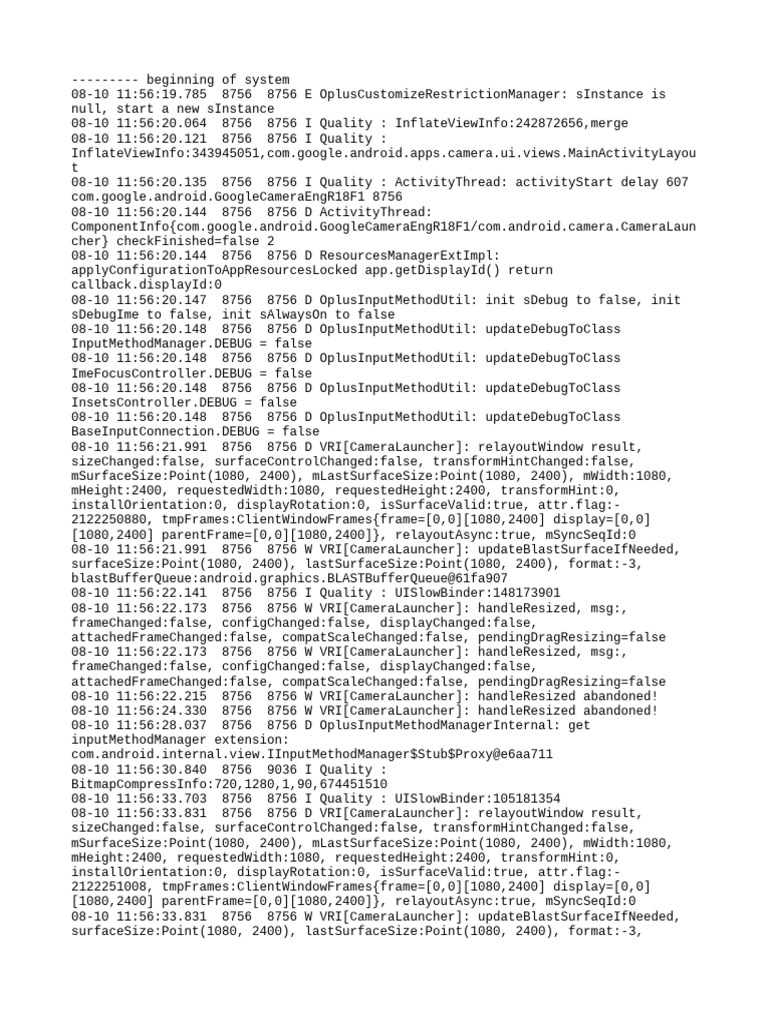 logcat1754801817518 | PDF | Operating System Technology | Software